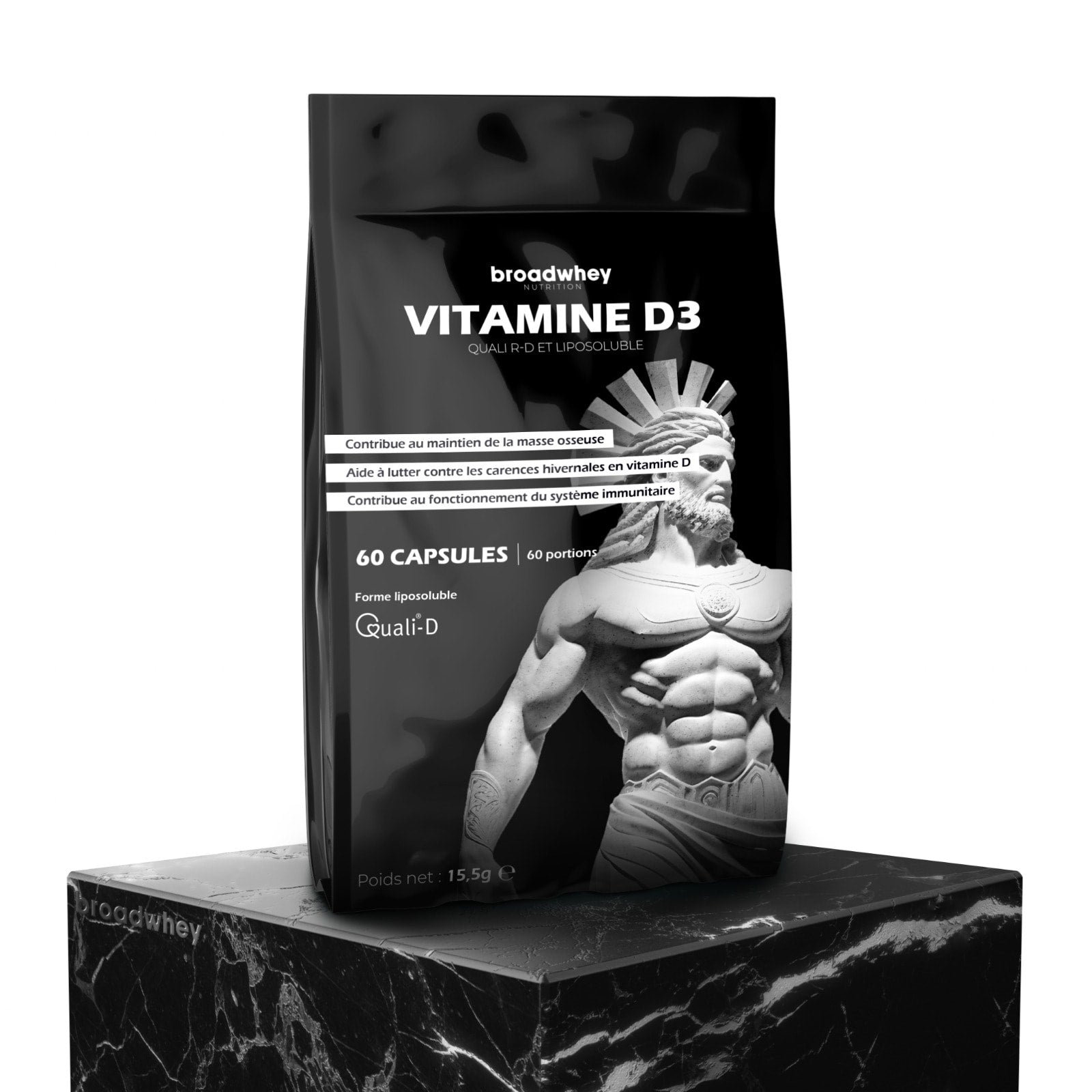 Vitamine D3 Quali-D 2000 UI - Sans nanoparticules - Qualité DSM